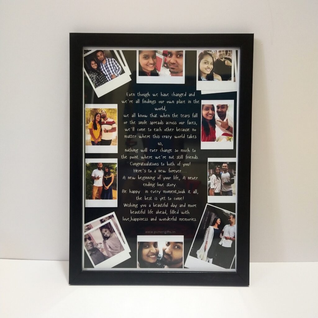 Personalised Message Frame With Collage Photo - Puneri Gifts